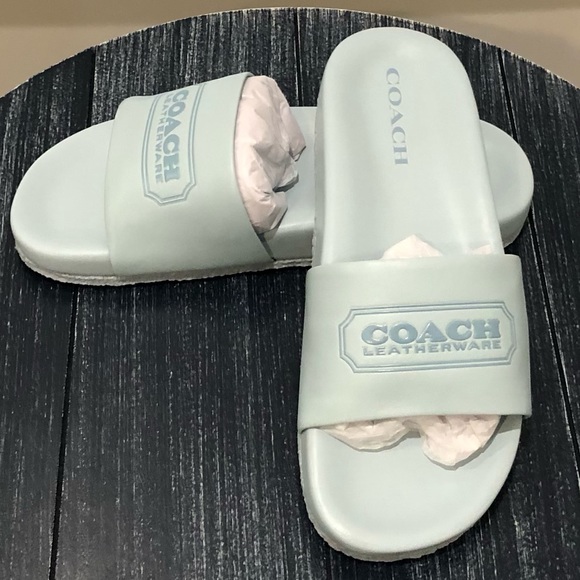 Coach | Shoes | Coach Alexis Leather Slides | Poshmark